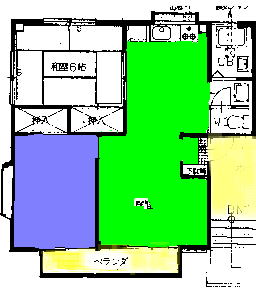 グリーンハイツ重留 2LDK(ハイツ)